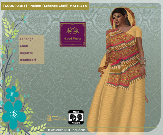 Second Life Marketplace - [Good Fairy] - Naitee {Lehenga Choli} MAITREYA